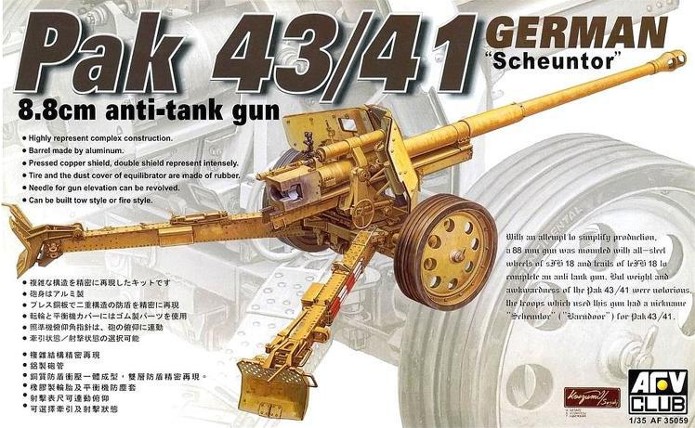 Montage : PAK 41/43 German "Scheuntor" 8.8cm anti tank gun 1/35 AFV Club