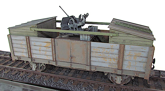 German railway Gondola mit 20mm flak 38